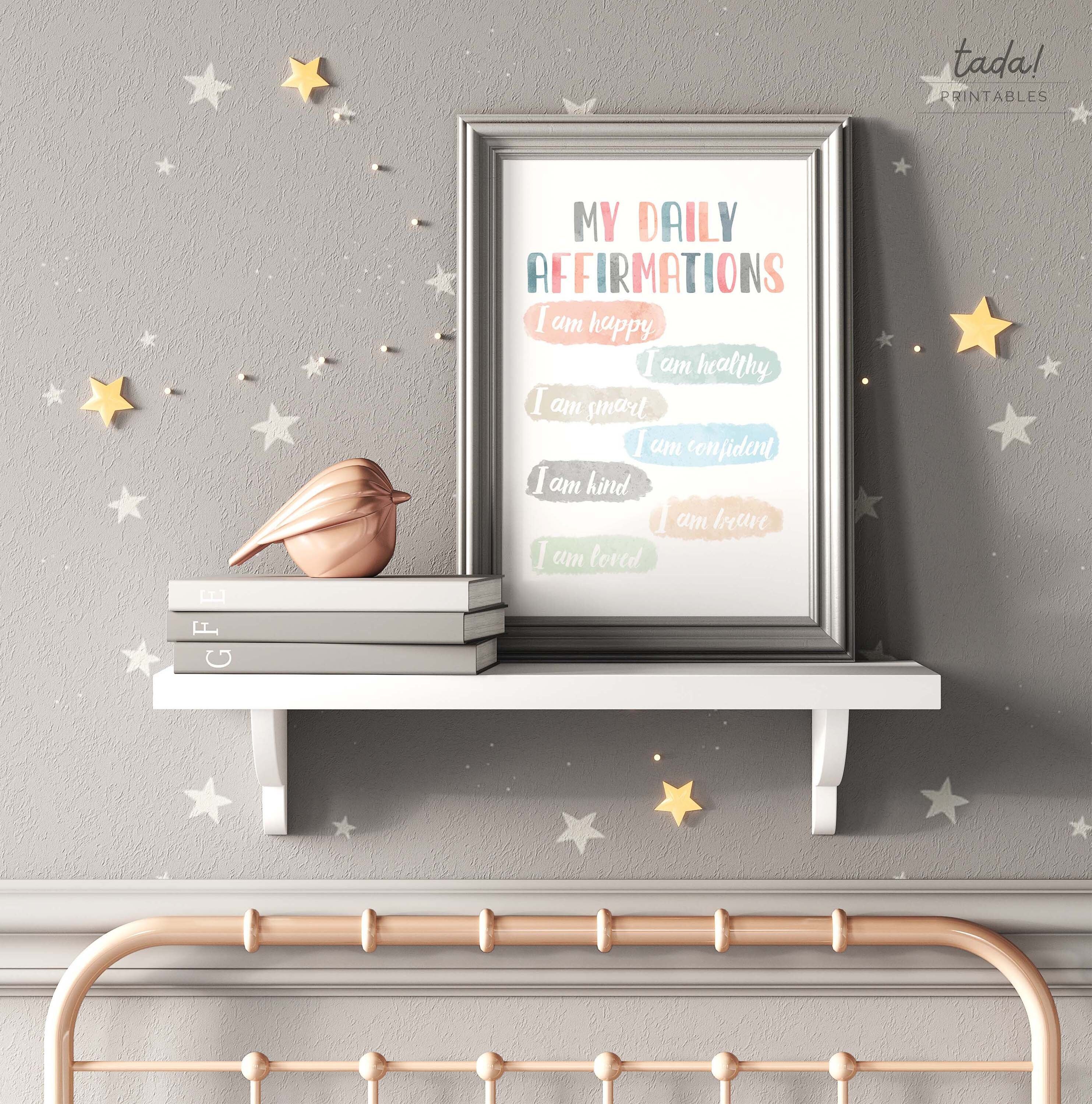 My Daily Affirmations Print Kid Positive Affirmations Poster - Etsy