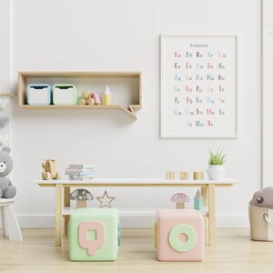 Russian Alphabet Print, Russian Nursery Educational Poster, Alphabet ...