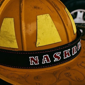 Leather Firefighter Helmet Band - Etsy