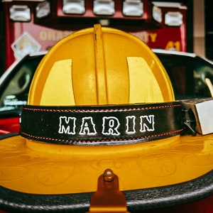 Leather Firefighter Helmet Band - Etsy