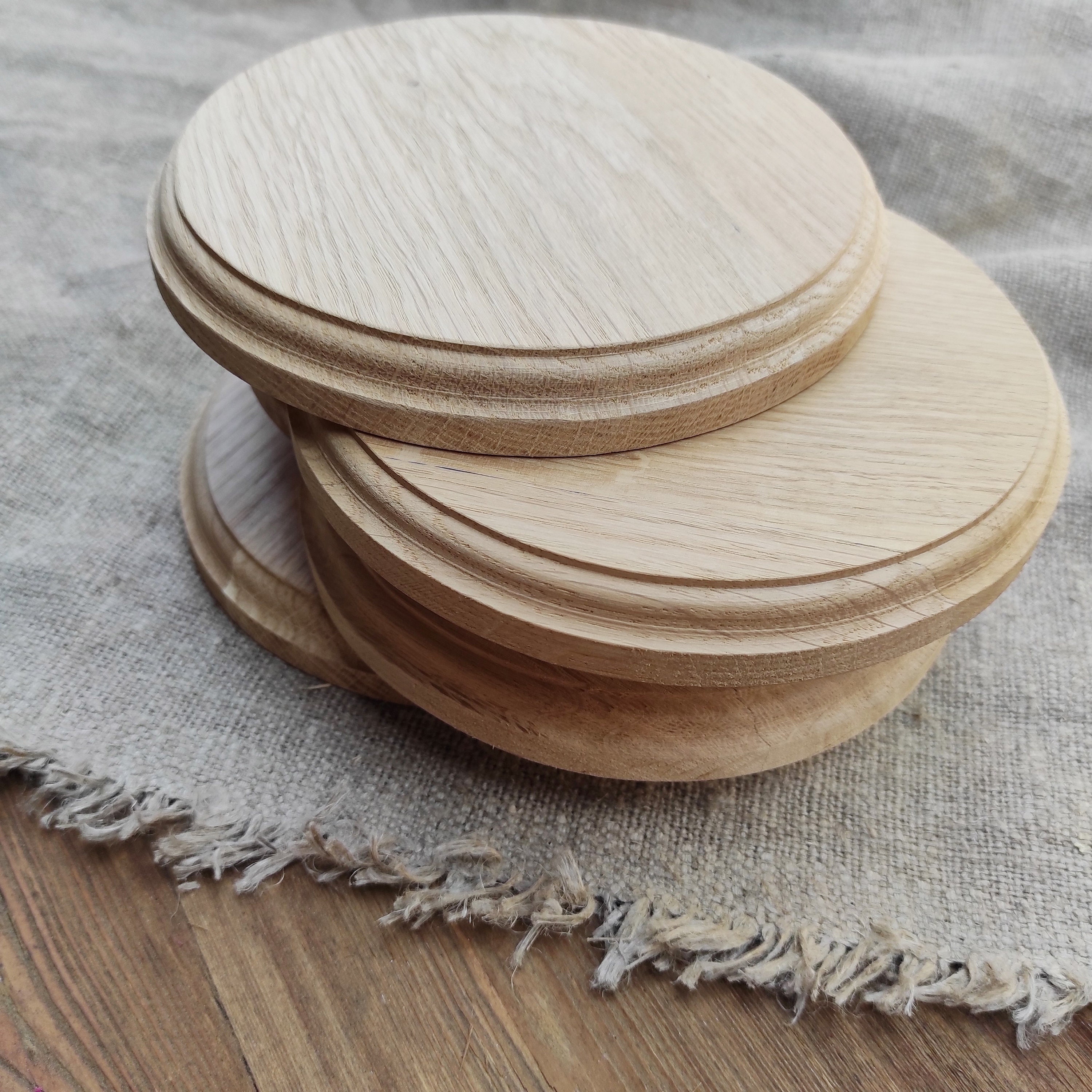 Wood Oak Circle Disc Made According to the Customer's - Etsy