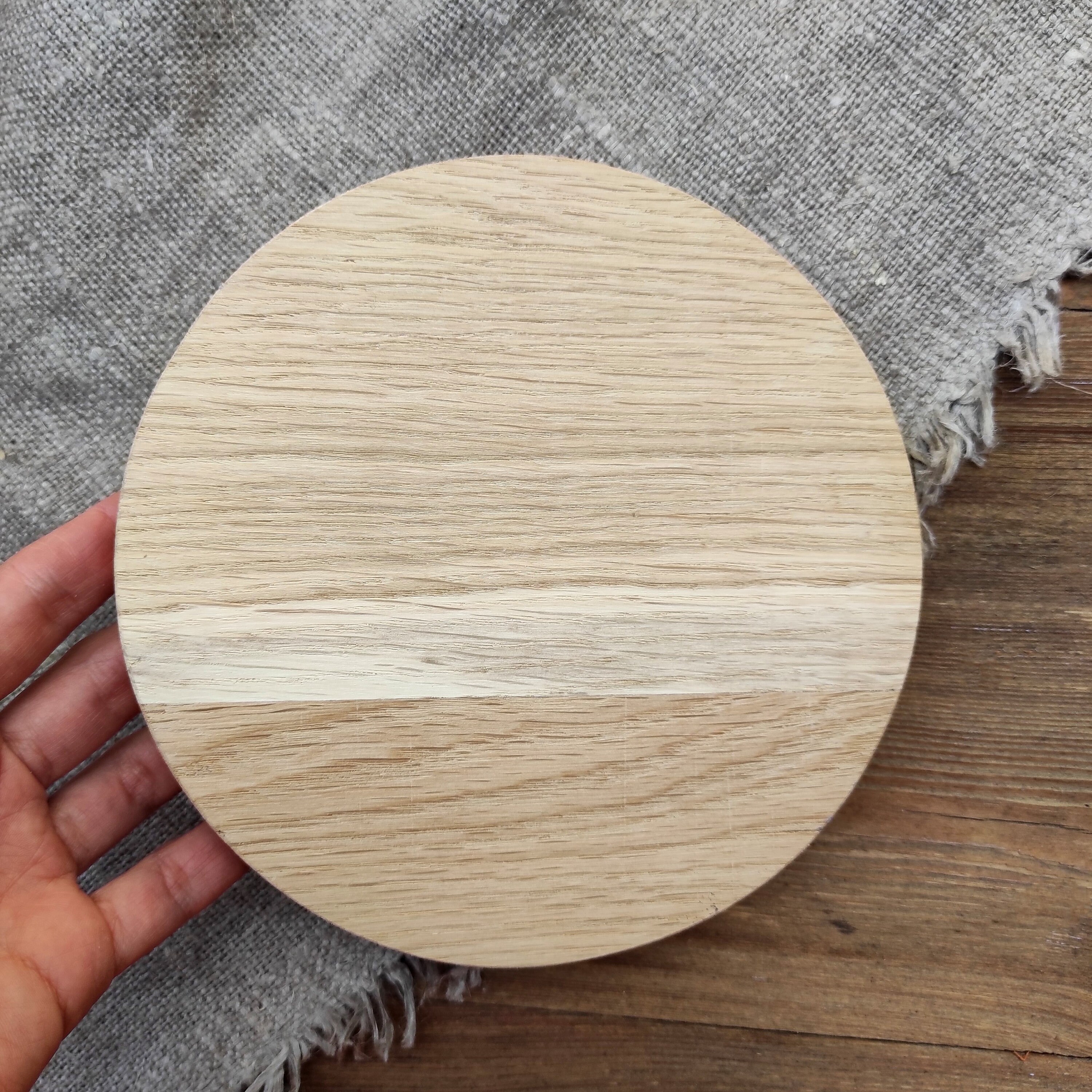 Wood Oak Circle Disc Made According to the Customer's - Etsy