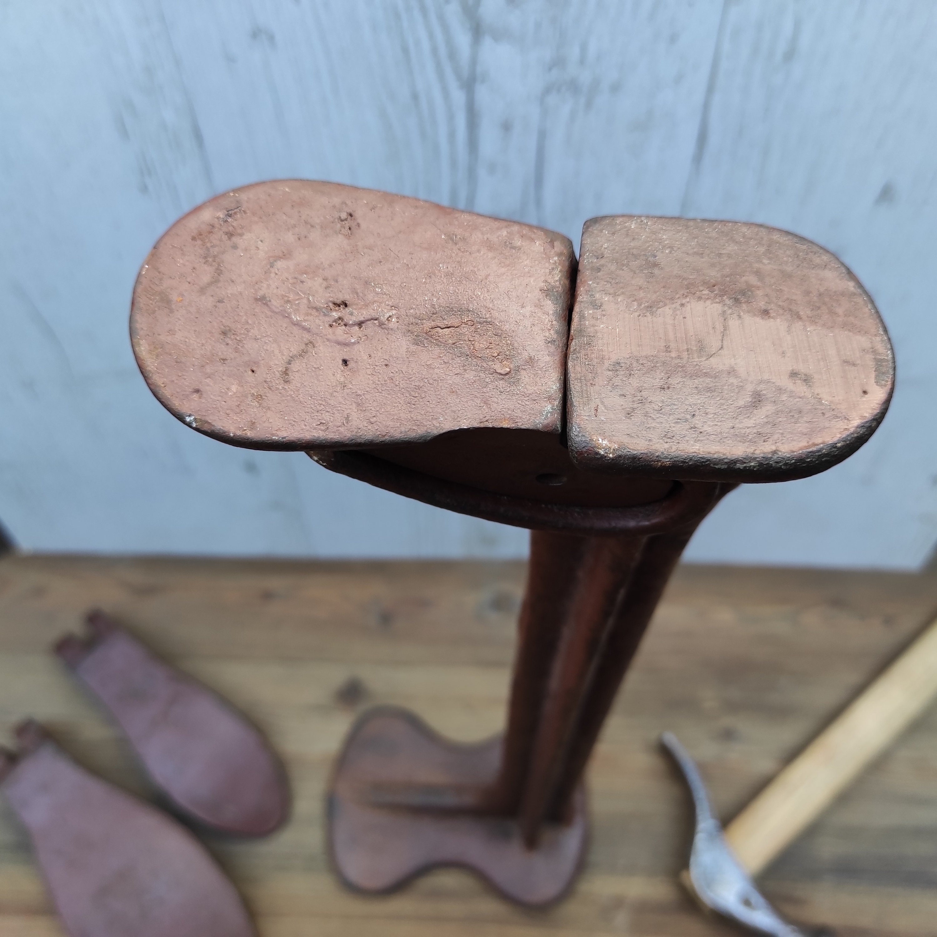 Antique Metal Shoe Shape and Stand Vintage Shoemaker Cast Iron Adult ...