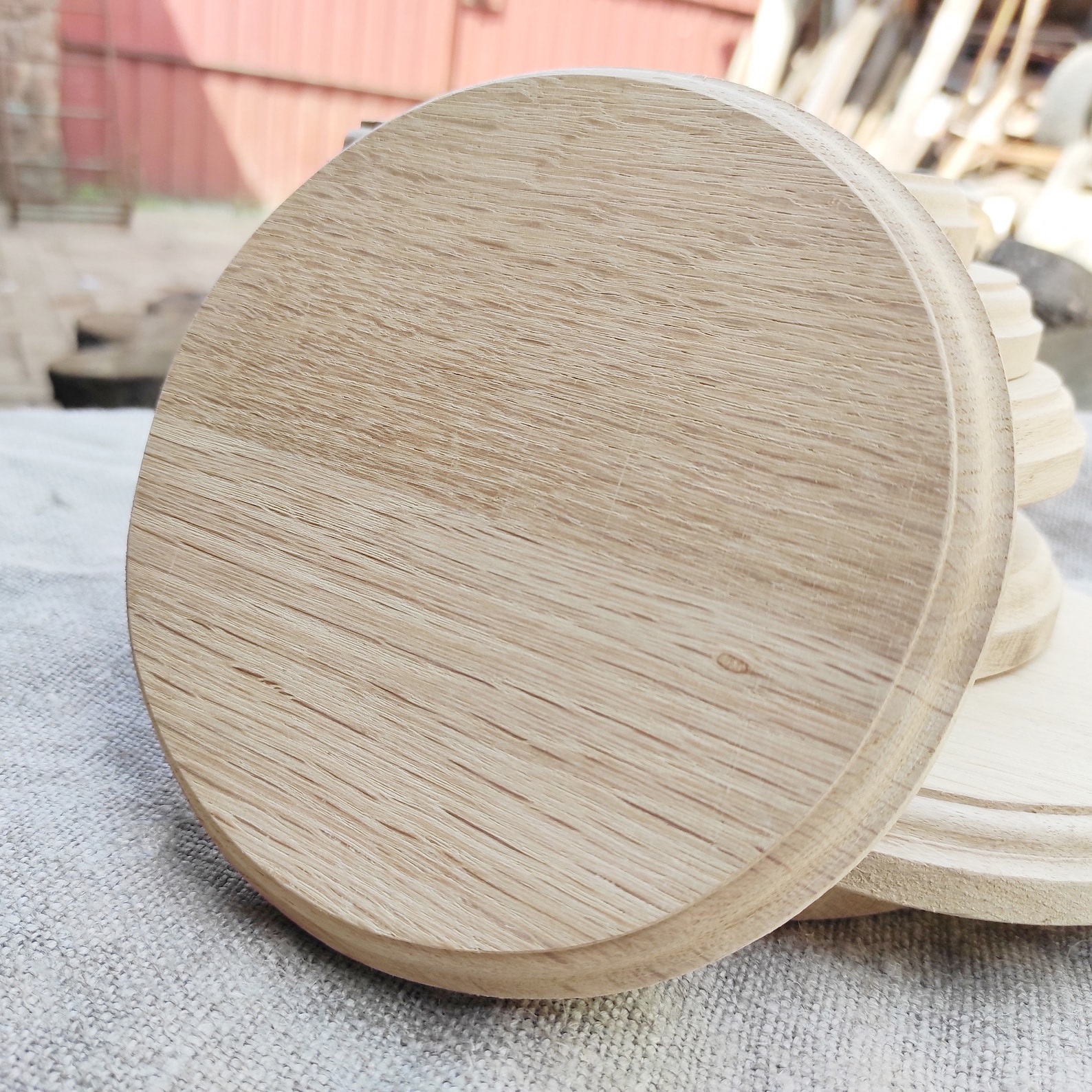 Wood Oak Circle Disc Made According to the Customer's - Etsy