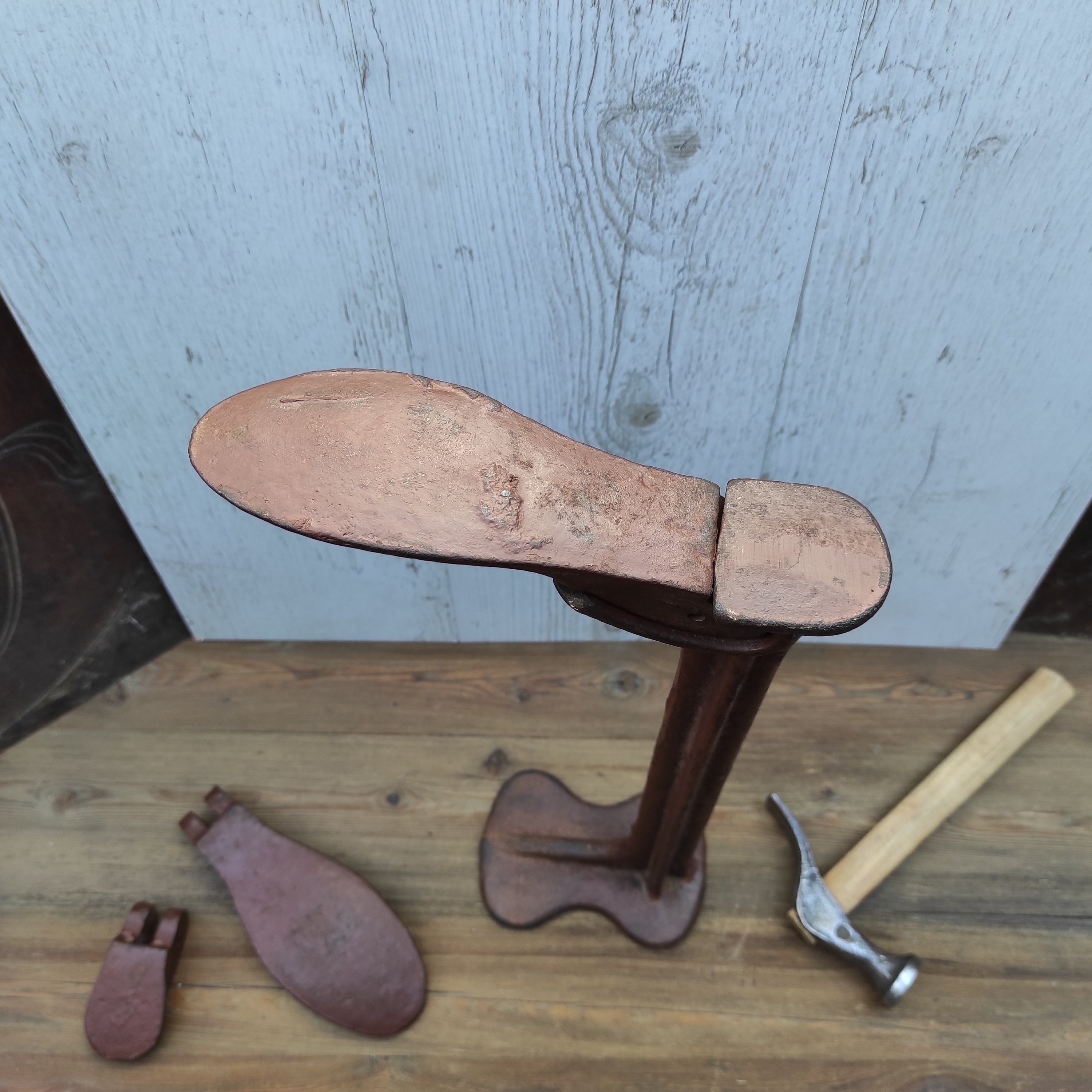 Antique Metal Shoe Shape and Stand Vintage Shoemaker Cast Iron Adult ...