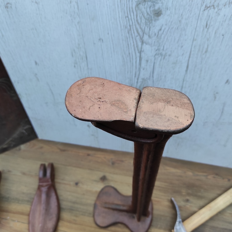 Antique Metal Shoe Shape and Stand Vintage Shoemaker Cast Iron Adult ...