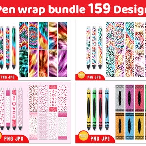 Pen Wrap Bundle 159 Design, Pen Wraps Waterslide, Epoxy Pen Wraps ...