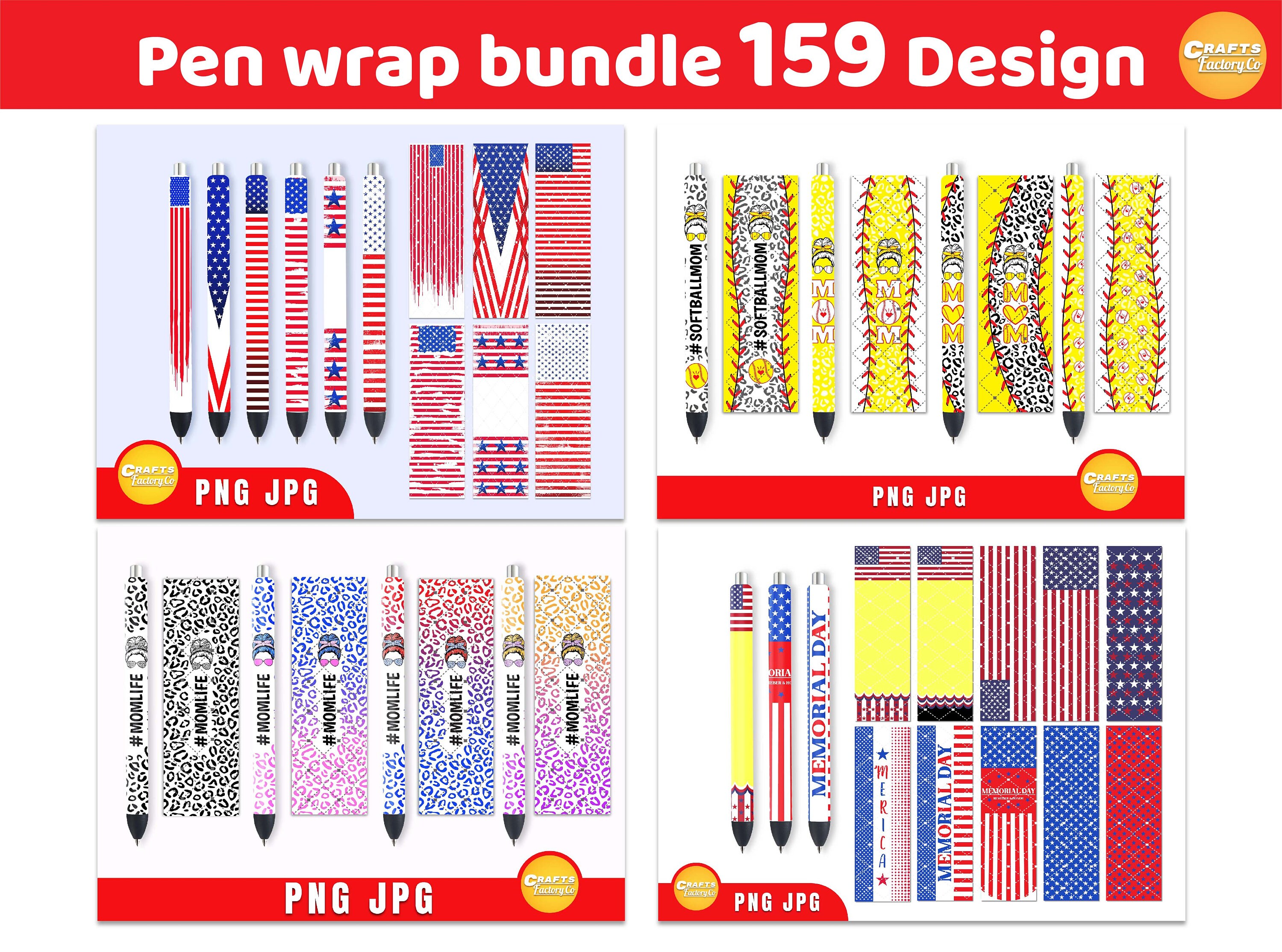 Pen Wrap Bundle 159 Design Pen Wraps Waterslide Epoxy Pen | Etsy