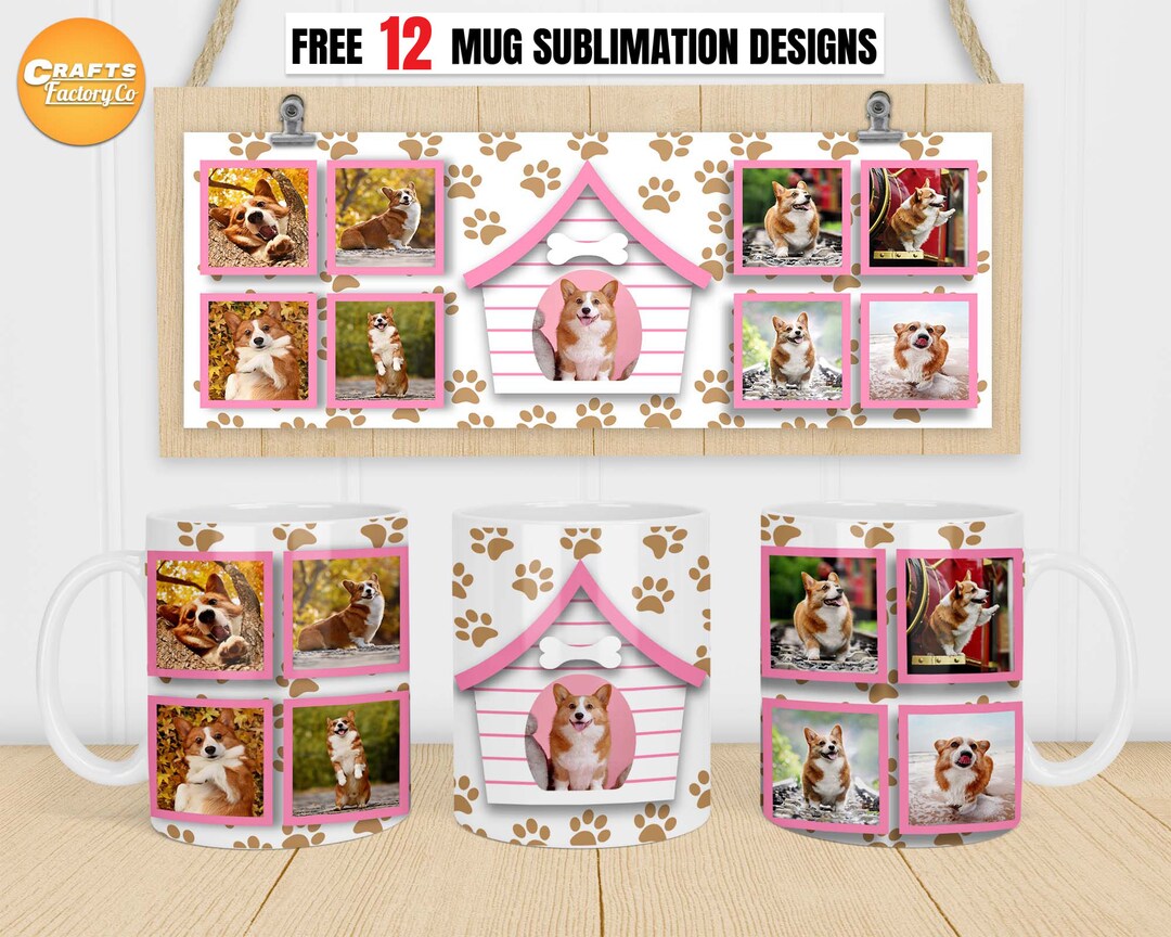 Dog Mug Png, Mom Coffee Mug Png, Mug Picture Frame Design, 11oz Mug Png ...