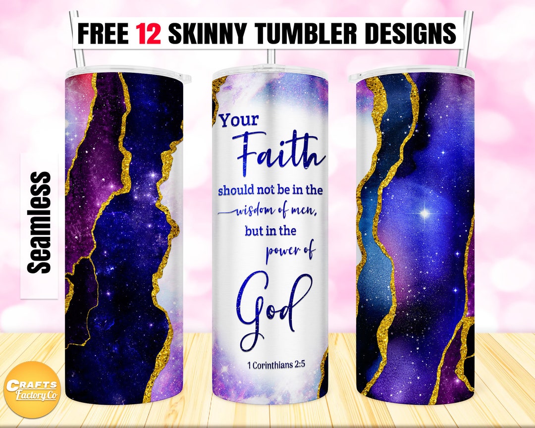 Bible Verse Tumbler Png, 20oz Skinny Tumbler Sublimation, Christian ...