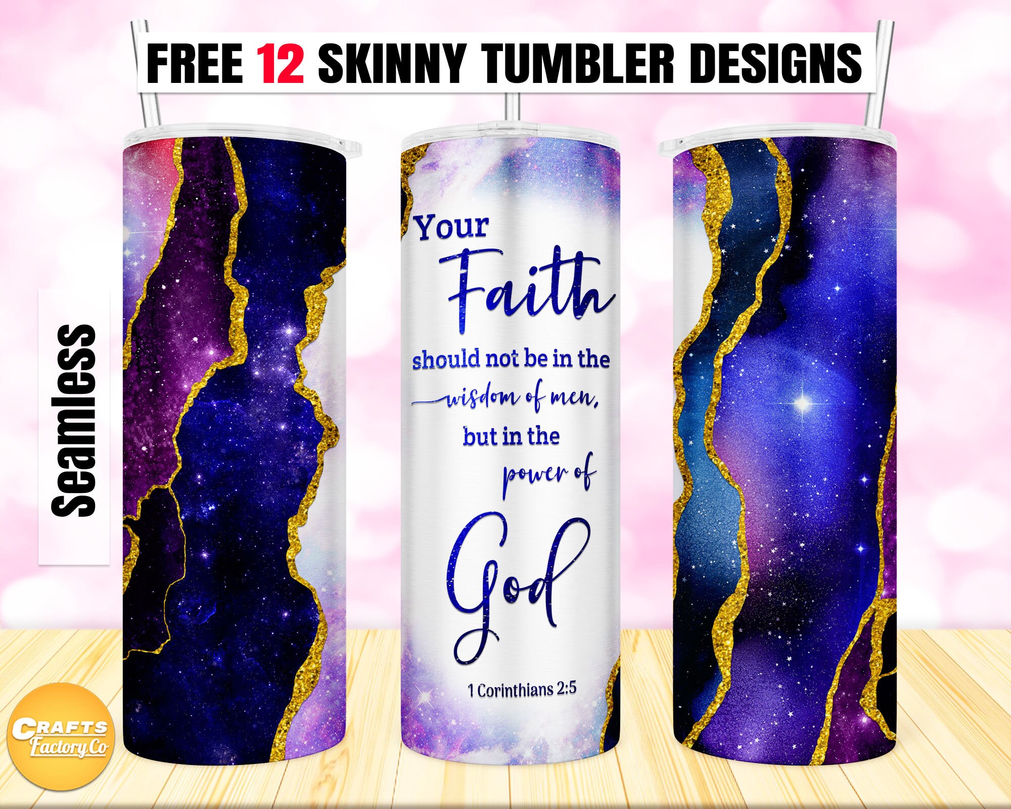 Bible Verse Tumbler Png 20oz Skinny Tumbler Sublimation - Etsy