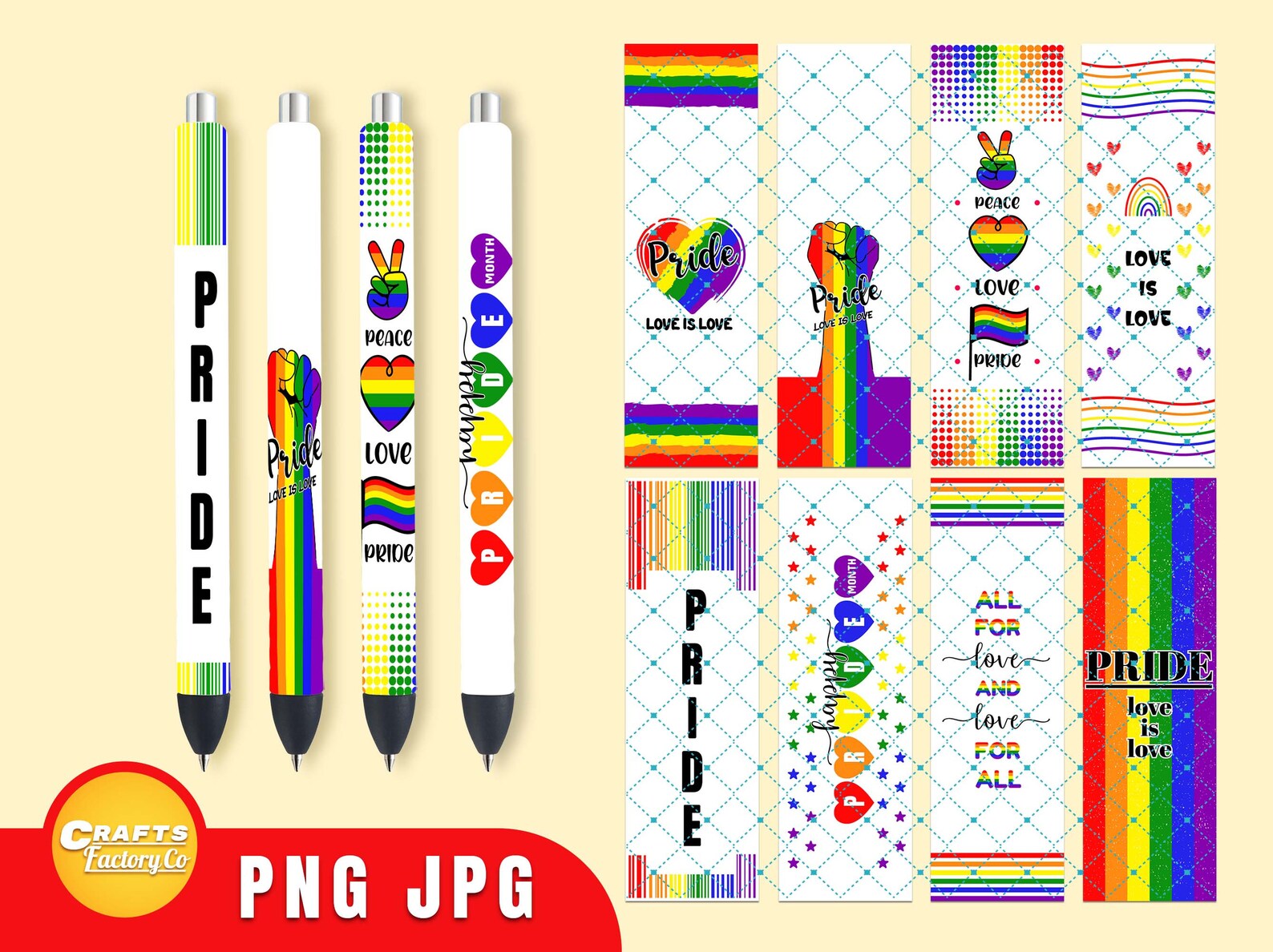 Lgbt Pen Wrap, Rainbow Pen Wrap, Pride Love is Love Png, Support Gay ...