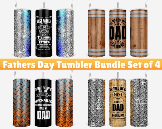 Fathers Day Tumbler Bundle Set of 4 20 Oz Skinny Tumbler | Etsy