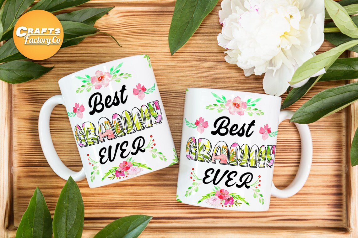 Best Grammy Ever Mug Png Mug Wrap Png 11oz and 15 Oz Mug | Etsy