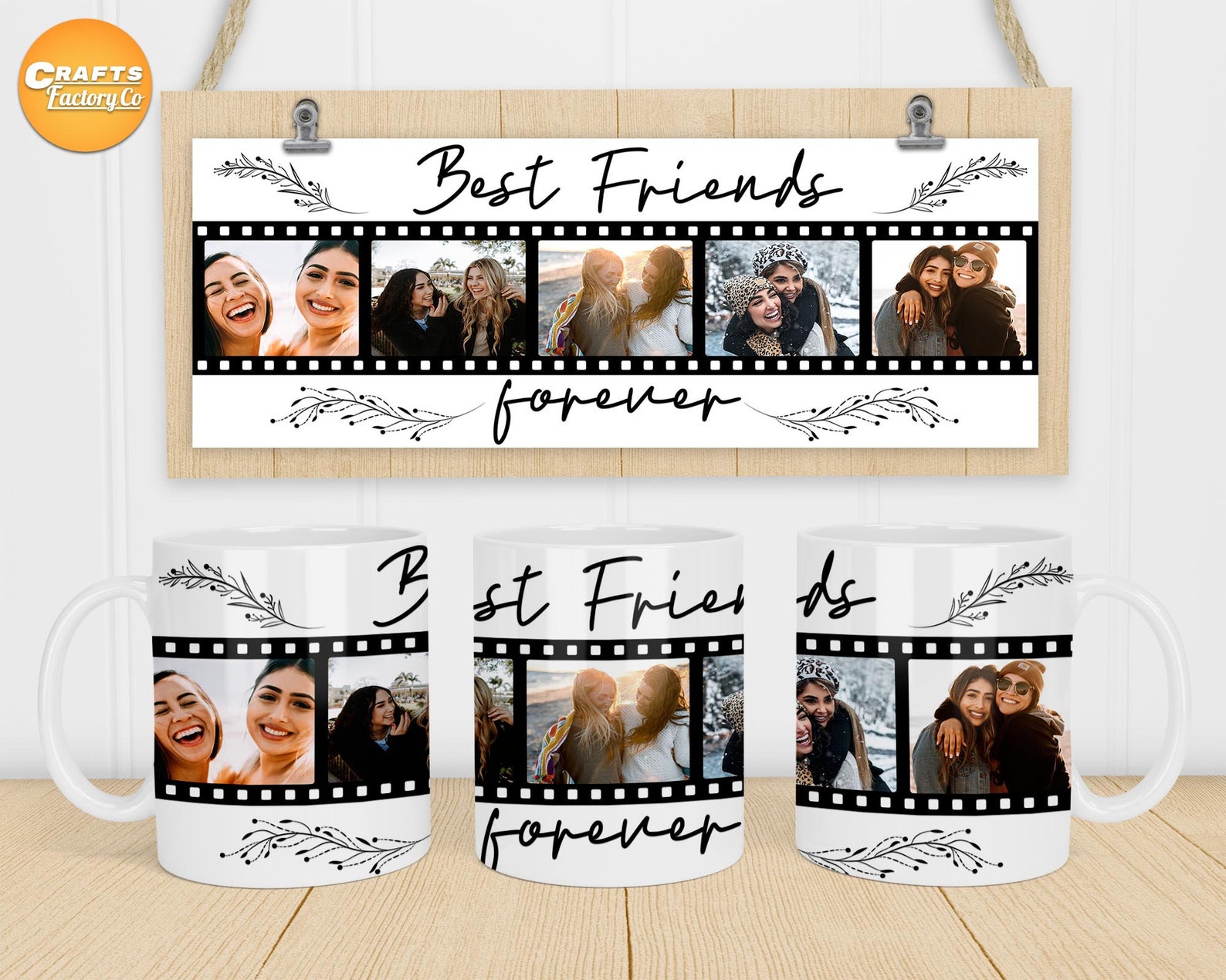 Mug Sublimation Best Friends Forever Mug Wrap Png 11oz and - Etsy