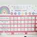 Personalised Re-usable Reward Chart With Velcro Stars, Wipeable Pen for ...
