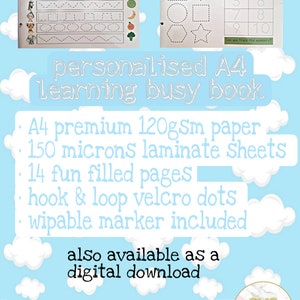 Personalised Kids Busy Books Toddler Activity Book - Etsy