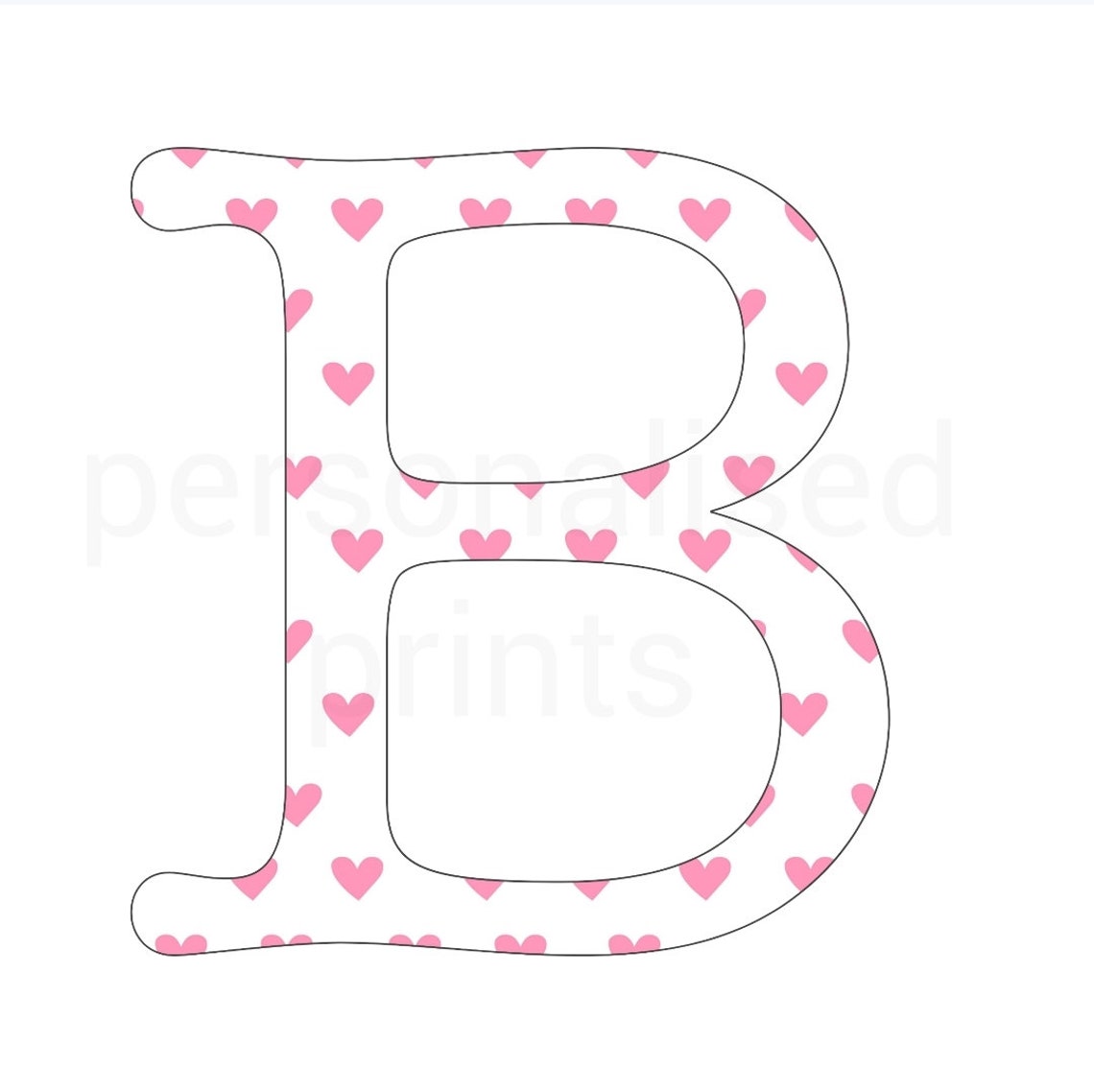 Pink Heart Alphabet A-Z PNG Digital Download - Etsy