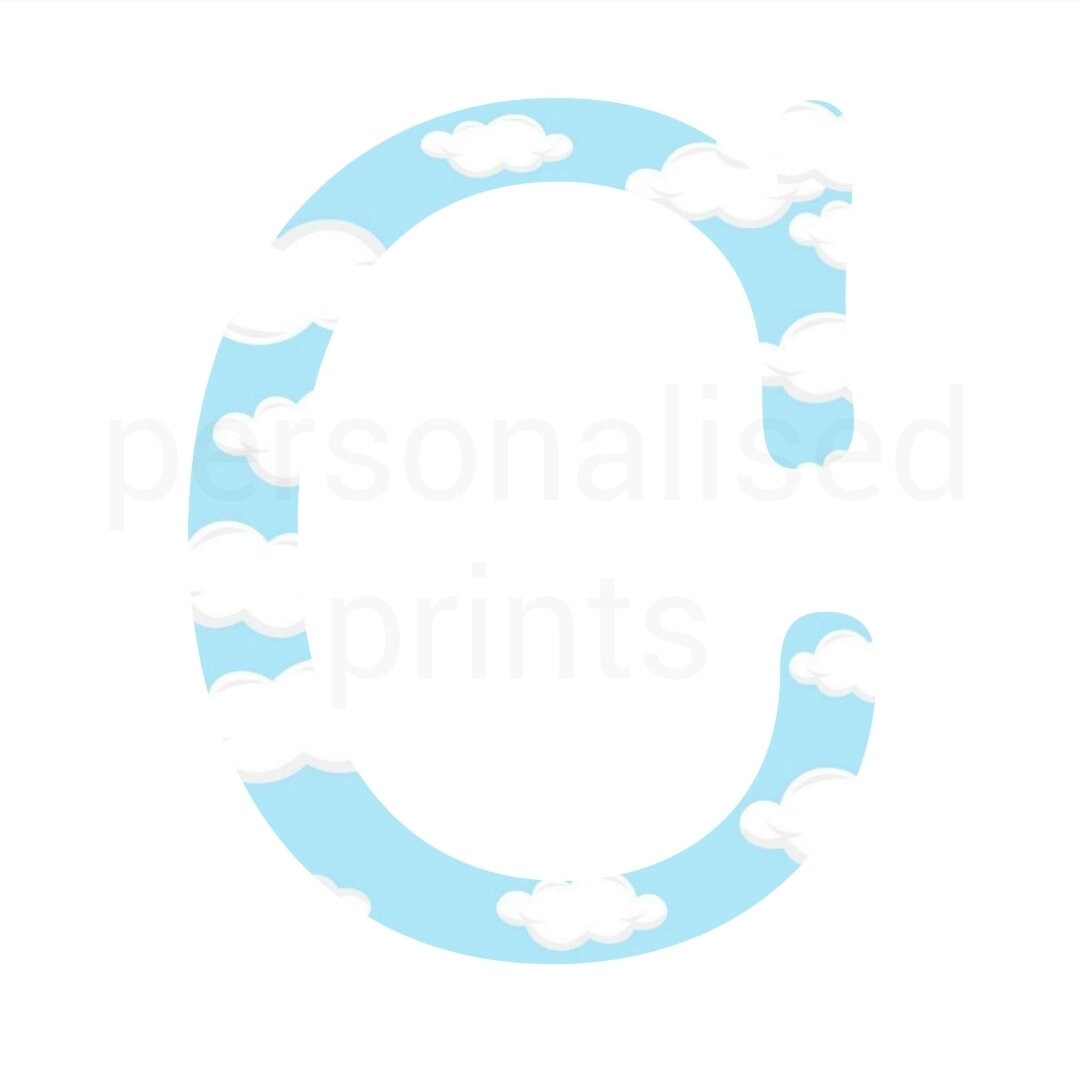 Cloud Blue Sky Alphabet A-Z PNG Digital Download - Etsy