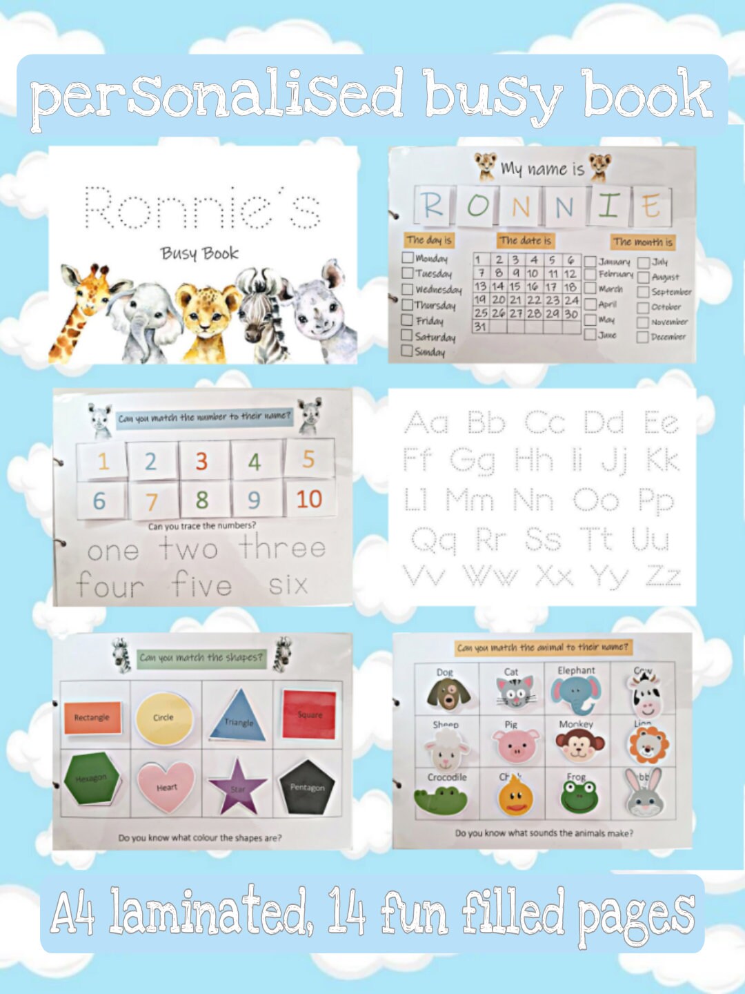 Personalised Kids Busy Books Toddler Activity Book - Etsy