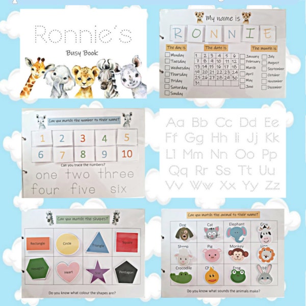 Preschool Velcro Learning Book - Etsy