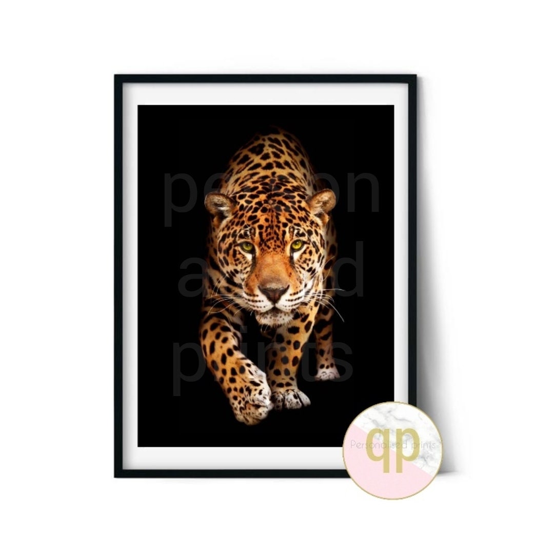 Leopard Head Face Creeping Leopard Print Wall Art Picture - Etsy