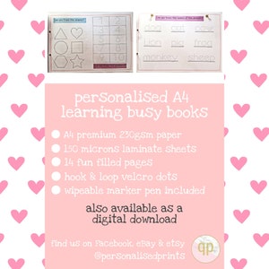 Personalised Kids Busy Books Toddler Activity Book - Etsy