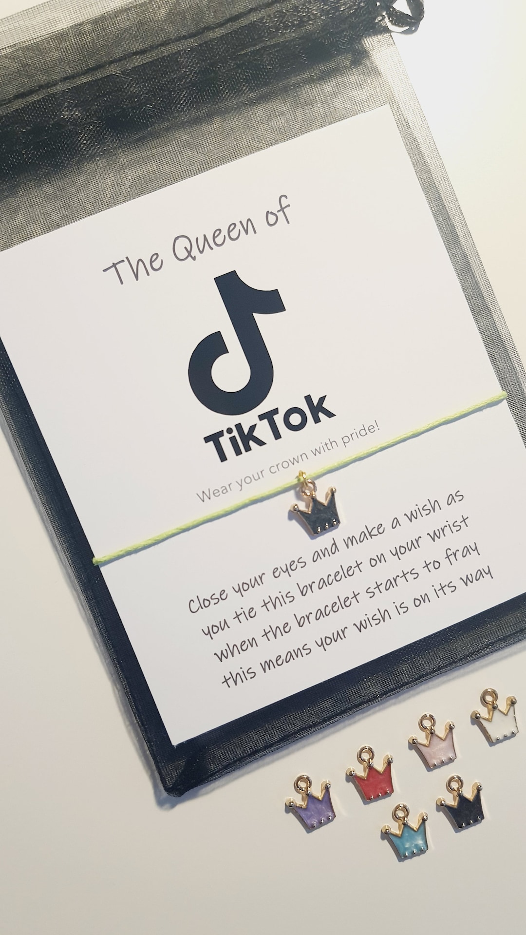 Crown Charm Bracelet Tik Queen, Tok Gifts, Teenager Gifts, Gifts for ...