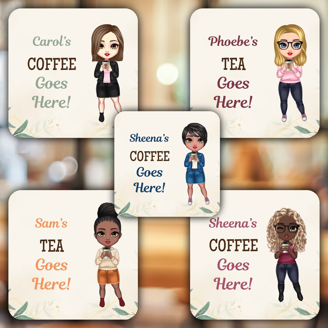 Make Your Own Caricature Drinks Coaster for Cocktails Personalised With ...