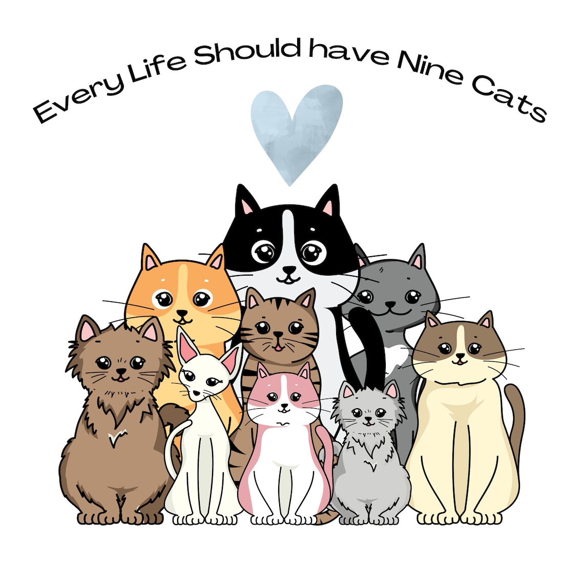 Every life should have nine cats tea coffee hot chocolate mug | Etsy