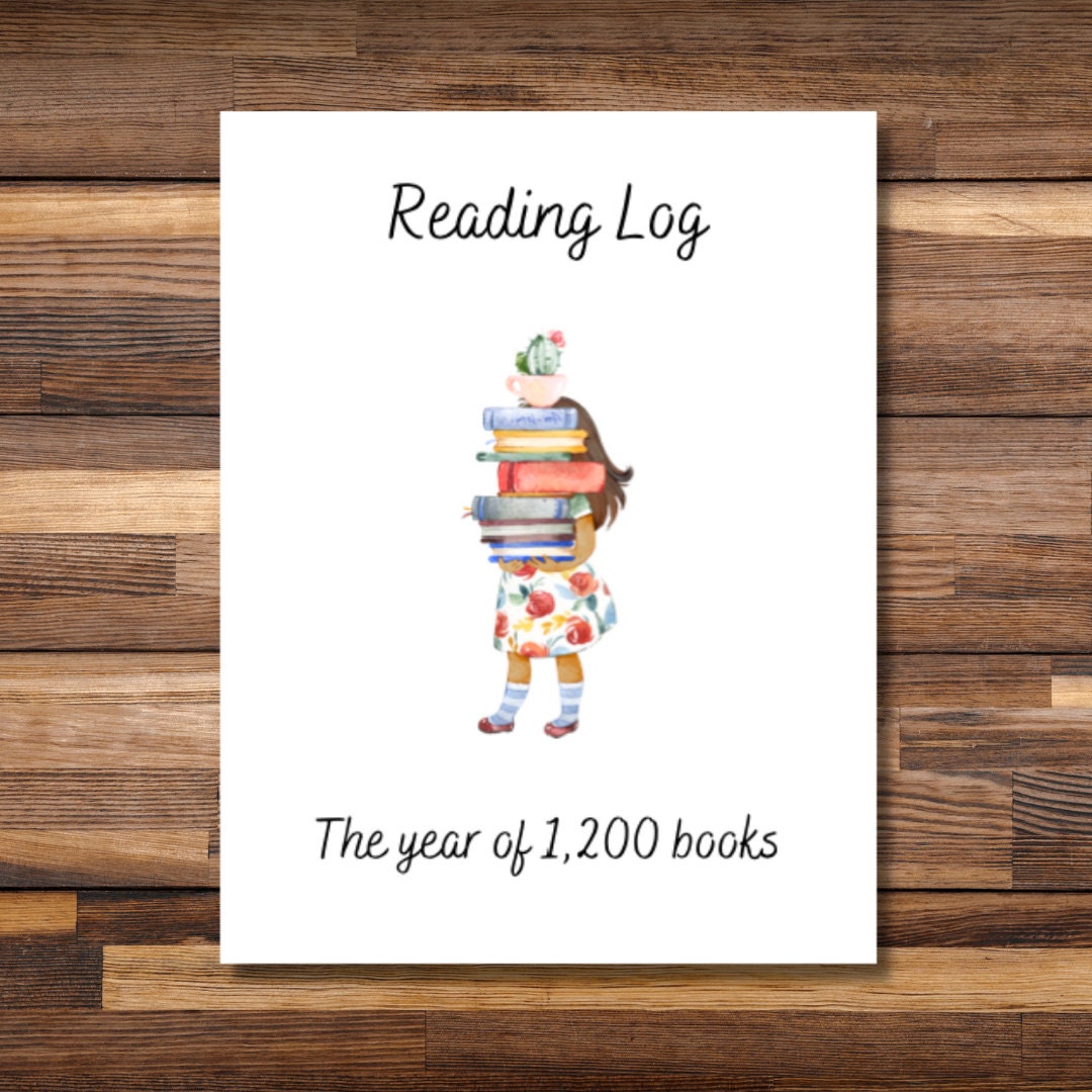 Girl Reading Log / Reading Tracker / Reading Journal - Etsy