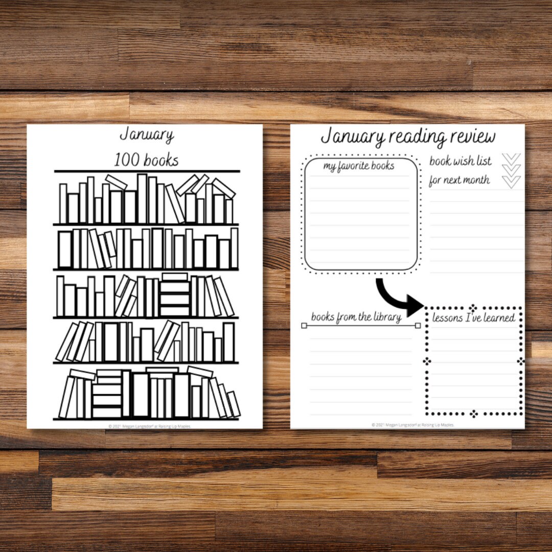 Minimalist Reading Log / Reading Tracker / Reading Journal - Etsy 日本
