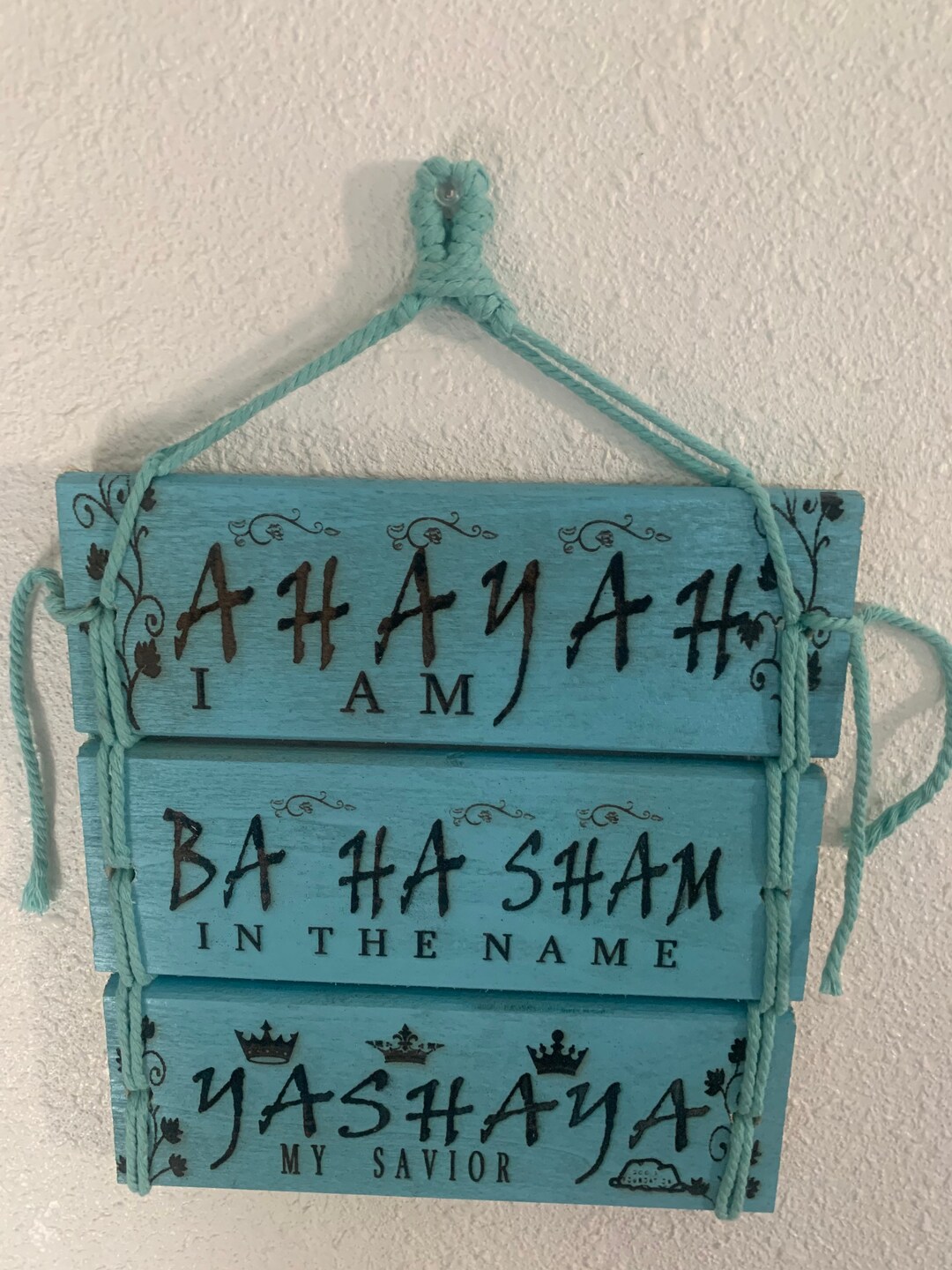 Ahayah Bahasham Yashaya Wall Hanger - Etsy