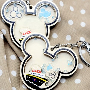 Disney Cruise Inspired Keychain Wooden Keychain With Acrylic Shapes and ...