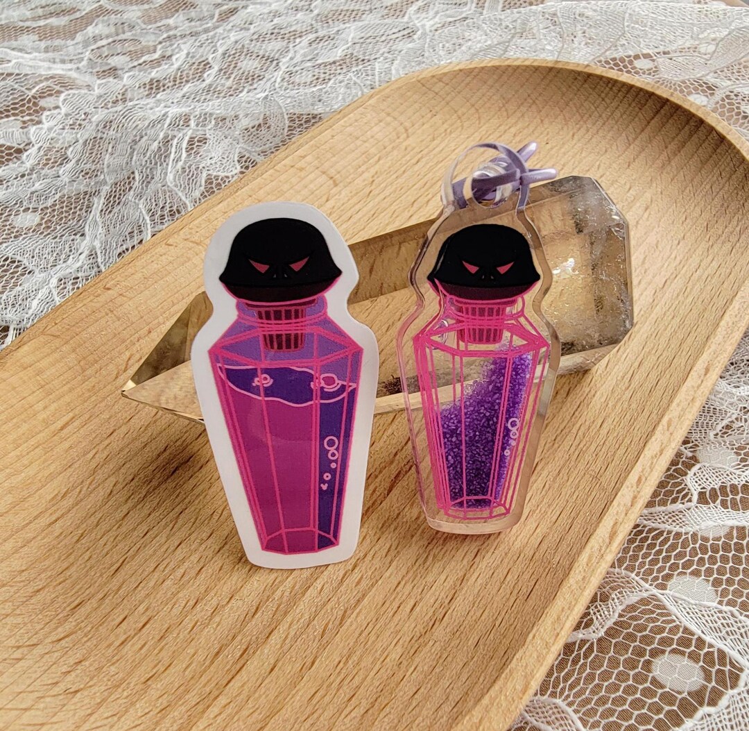 Hercules Mortal Potion Bottle Quicksand Keychain and Sticker Set ...