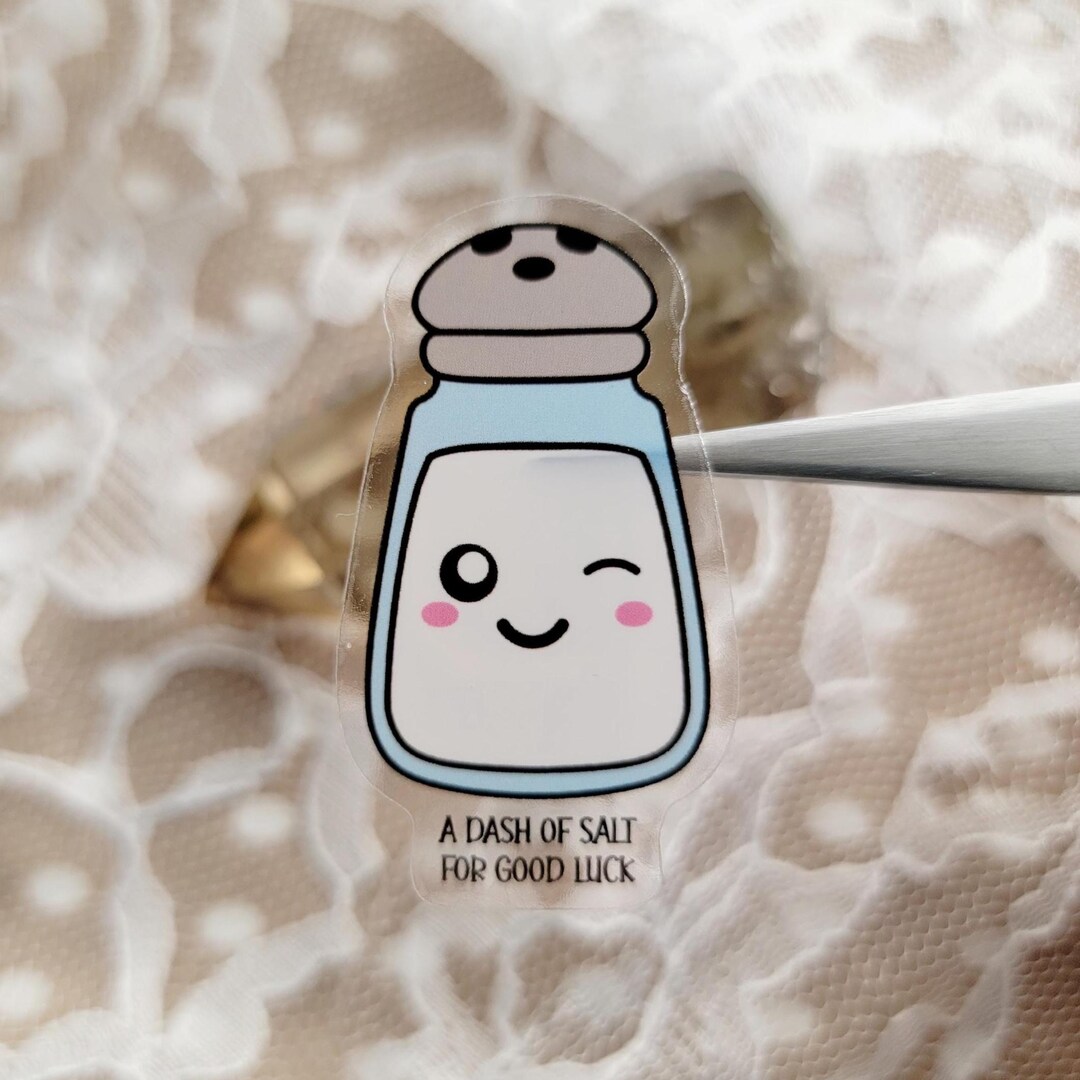 Lucky Salt Shaker Sticker | A Dash of Luck | Good Luck Sticker Decal ...
