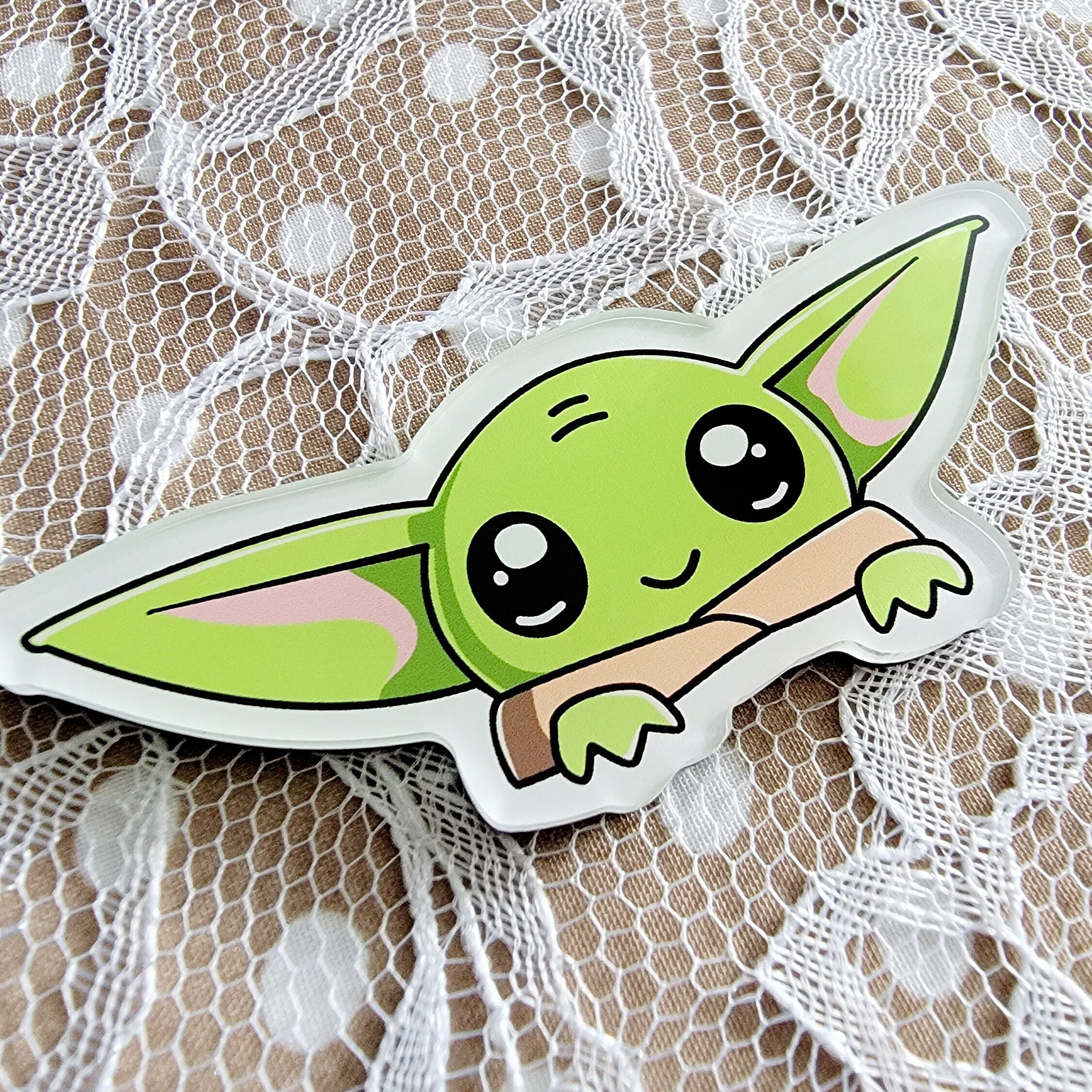 Baby Yoda Fridge Magnet for Star Wars Fans | Acrylic Grogu Magnet for ...