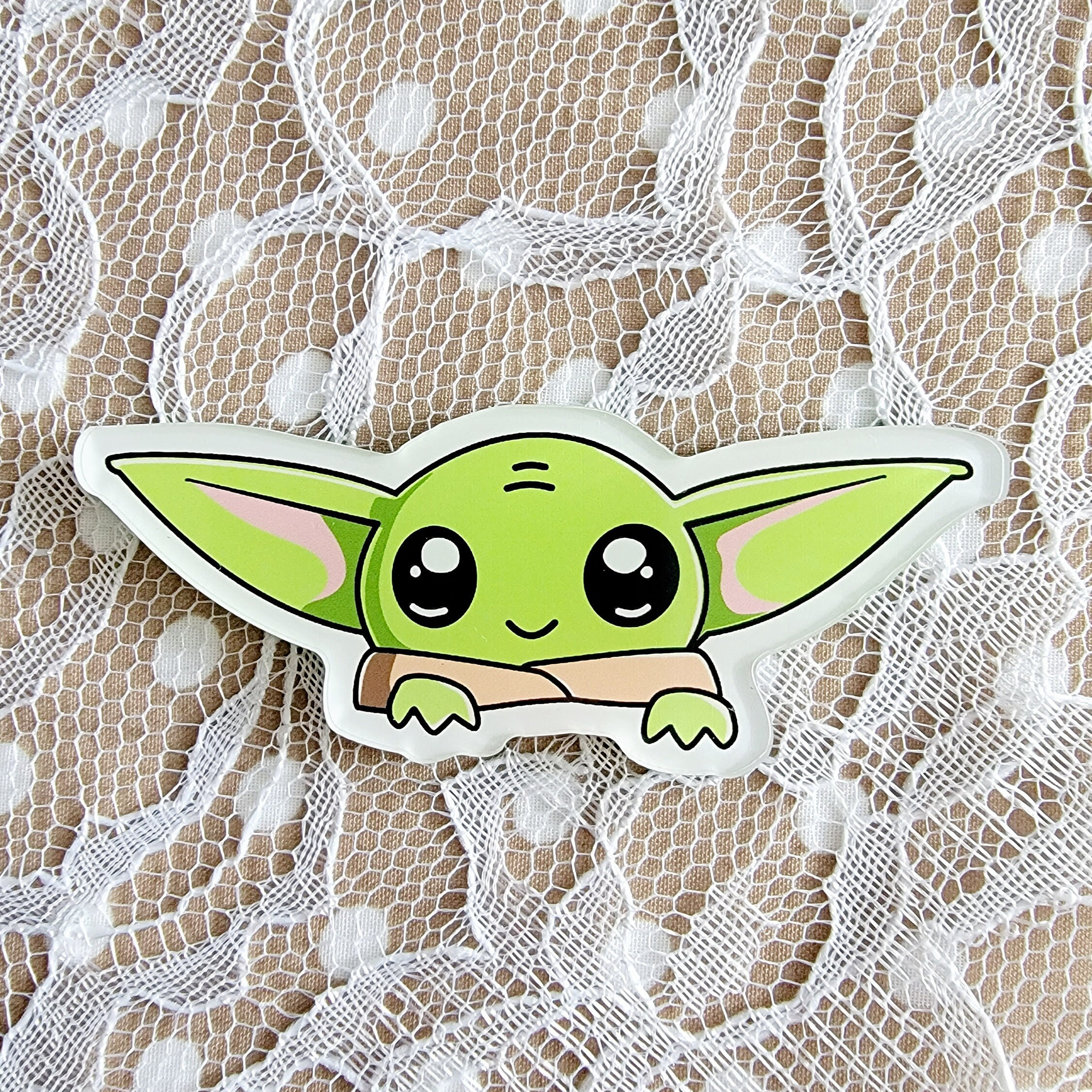 Baby Yoda Fridge Magnet for Star Wars Fans | Acrylic Grogu Magnet for ...