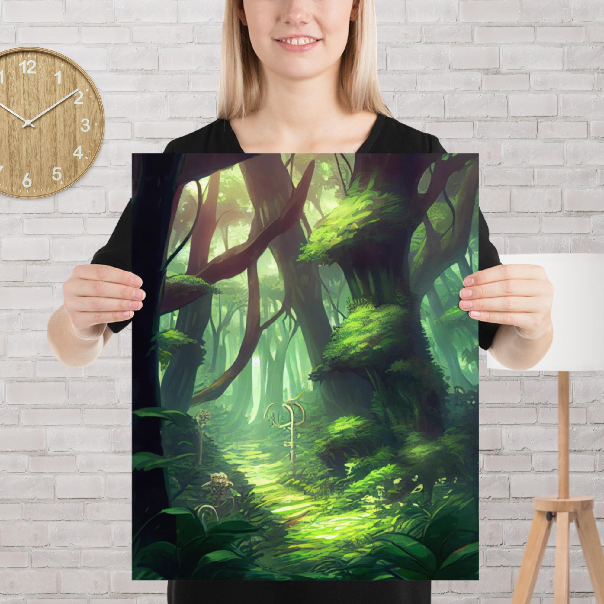 Magical Forest Path Poster - Etsy