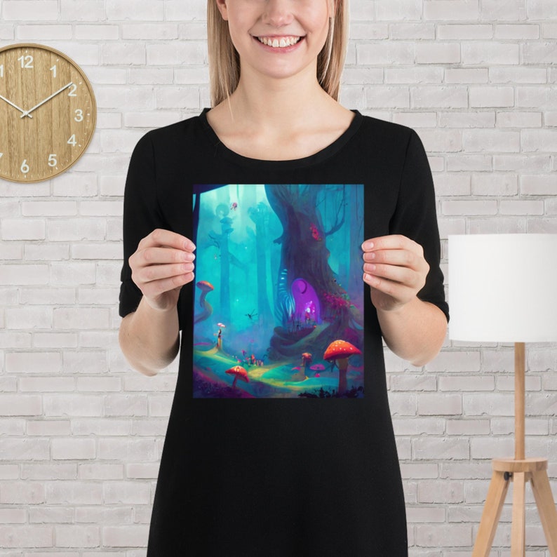 Toadstools Magical Forest Poster - Etsy