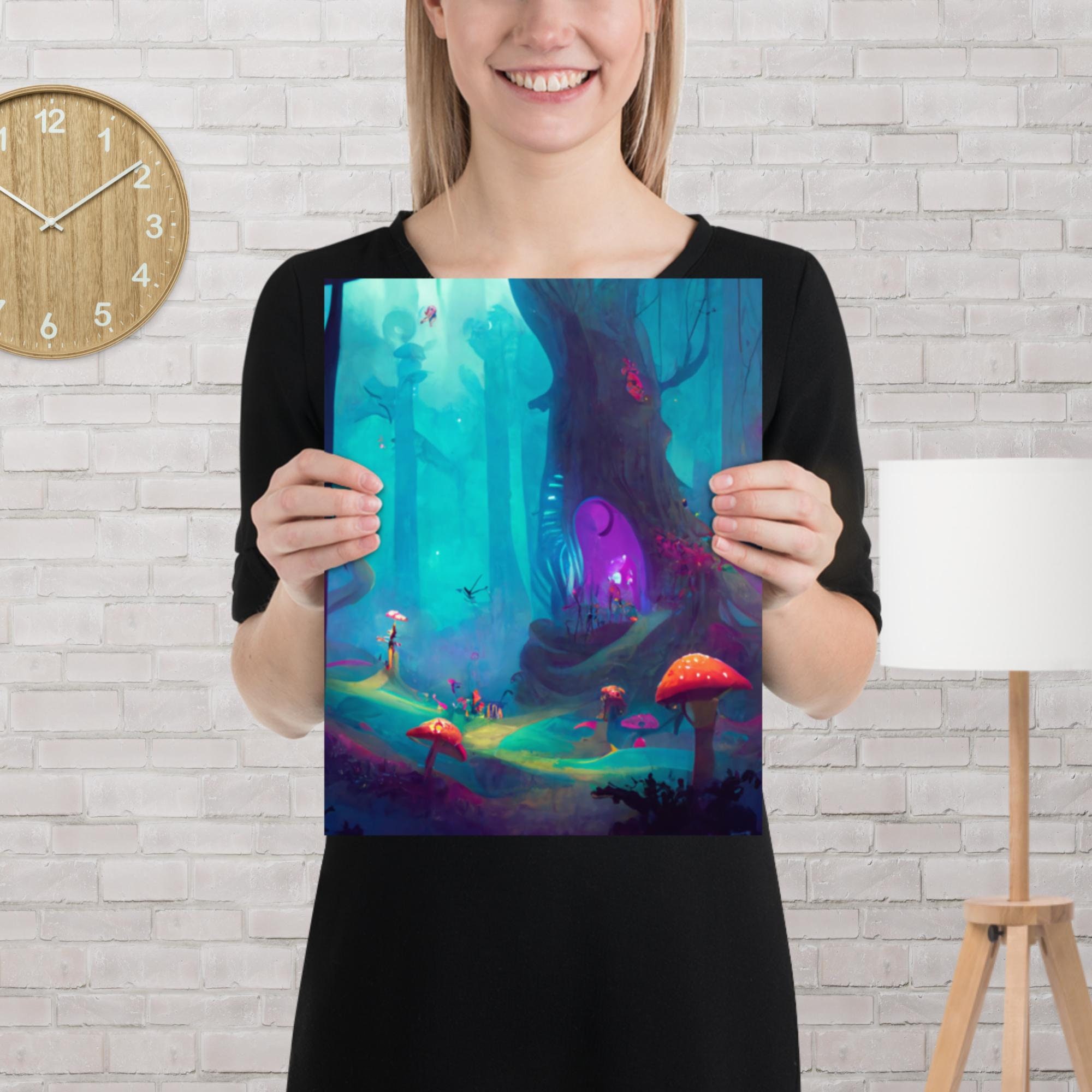 Toadstools Magical Forest Poster - Etsy