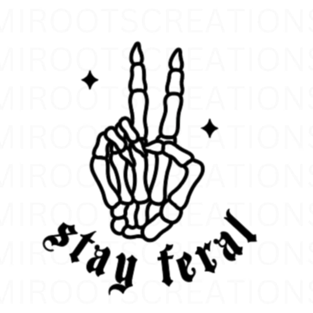 Stay Feral Decal, Stay Feral Bumper Sticker, Feral Decal, Feral Mom ...