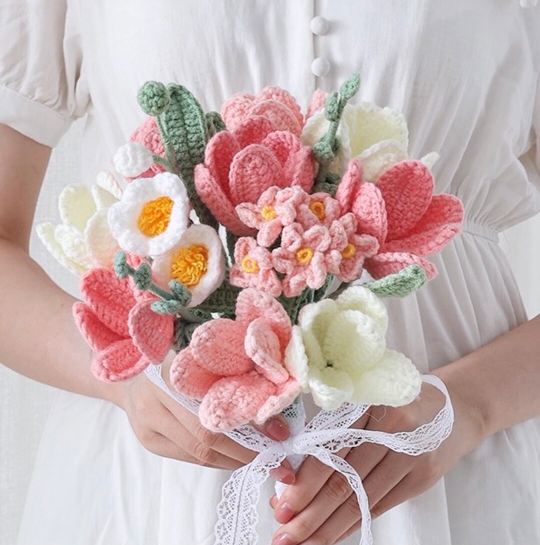 Tulip Forget-me-not Lily of the Valley Bouquet,wedding Bouquet,spring ...