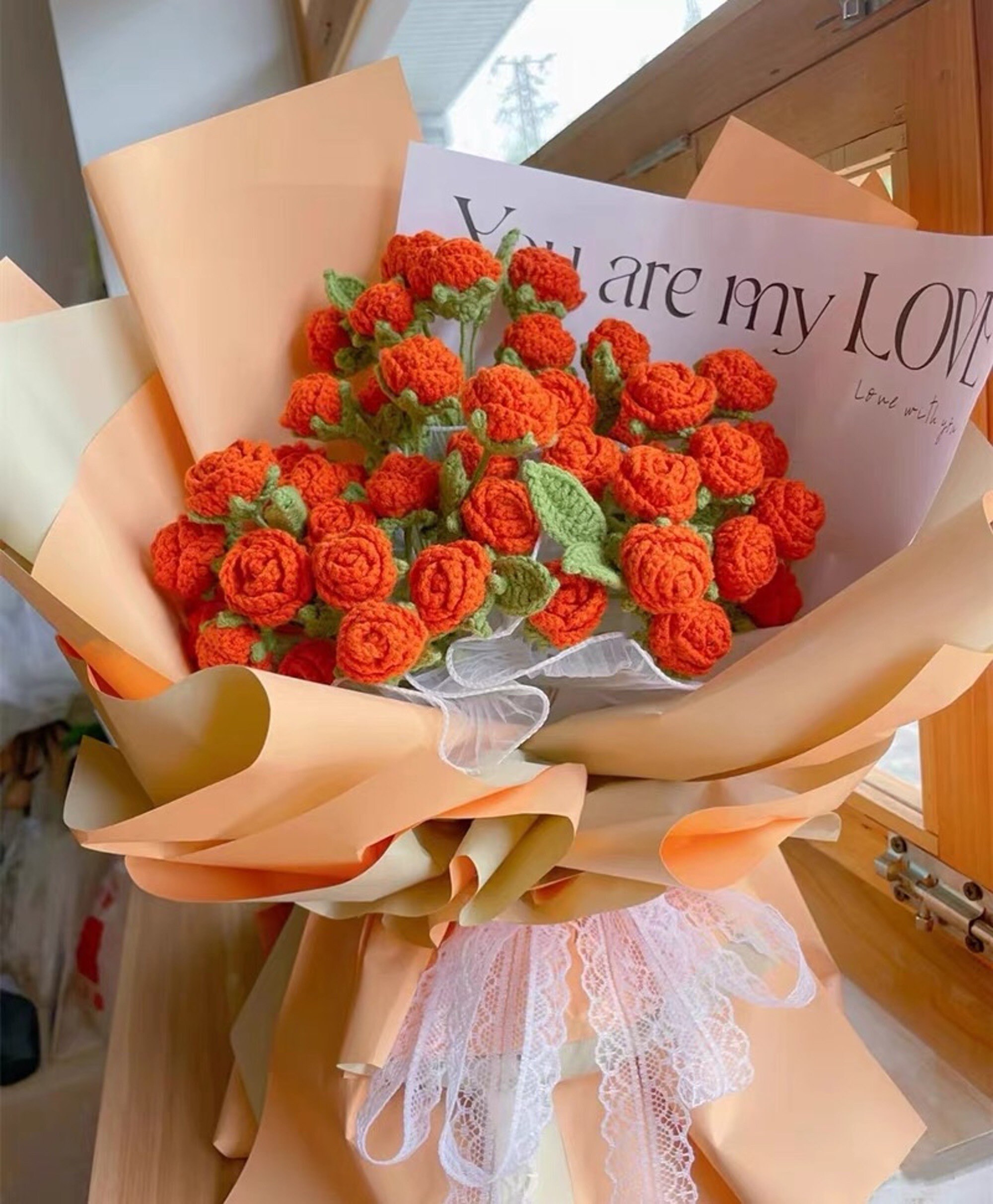 Crochet Rosecrochet Multi-headed Rose Red Rose - Etsy