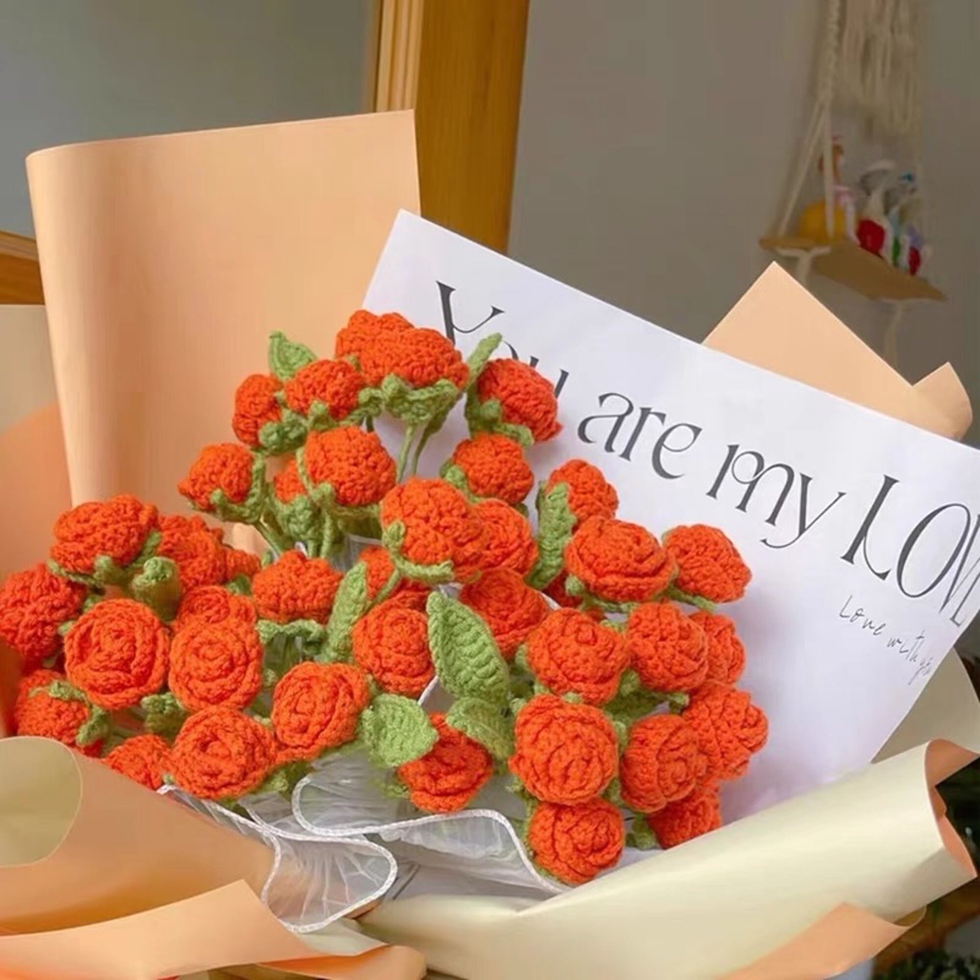 Crochet Rosecrochet Multi-headed Rose Red Rose - Etsy