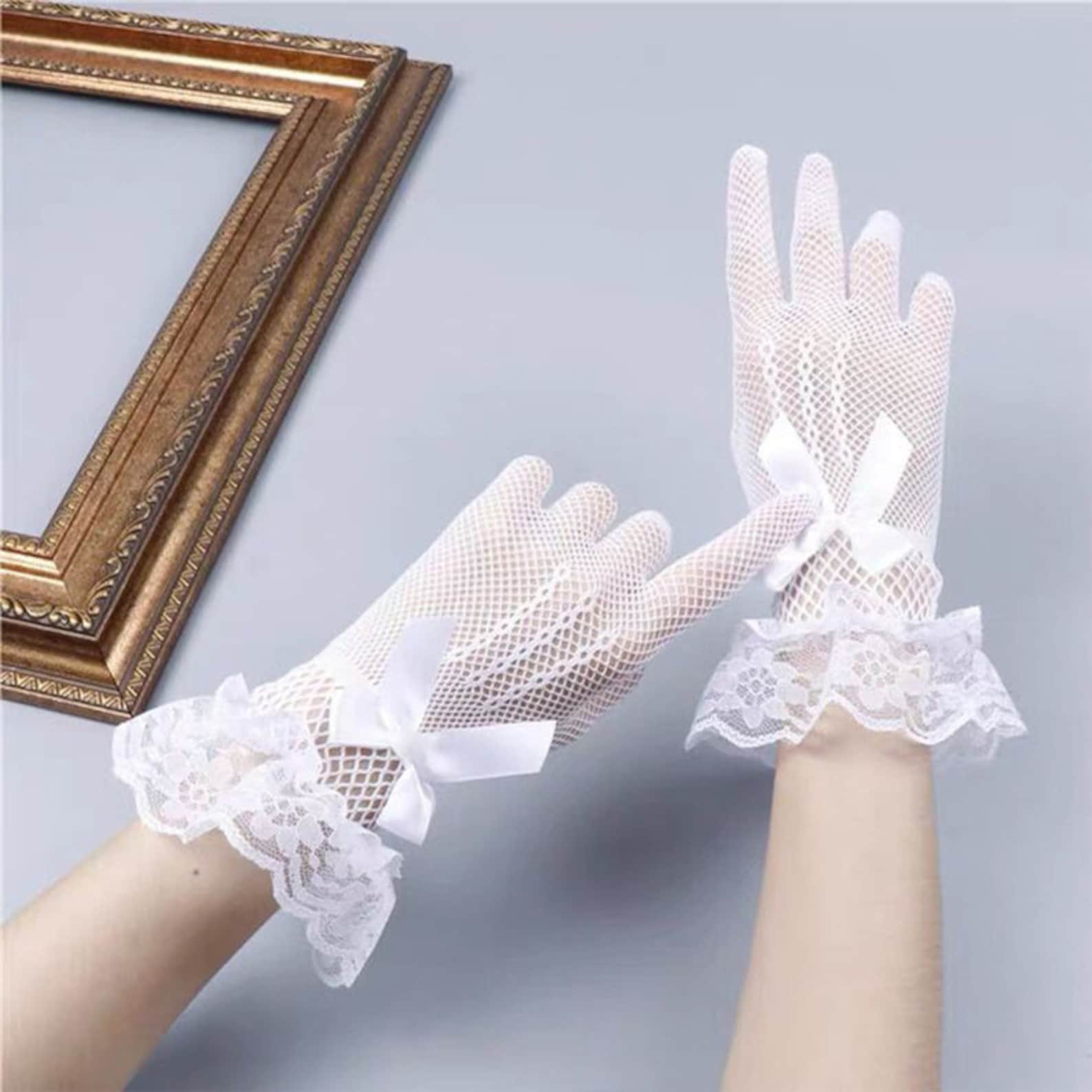 Lace Gloves Women Black Lace Gloves White Lace Gloves - Etsy