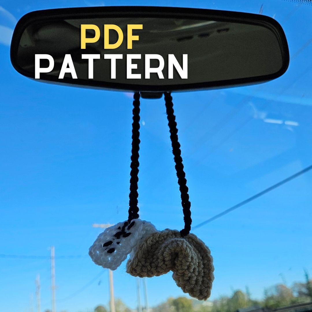 Fortune Cookie Car Charm Crochet Pattern PDF Car Hanger - Etsy