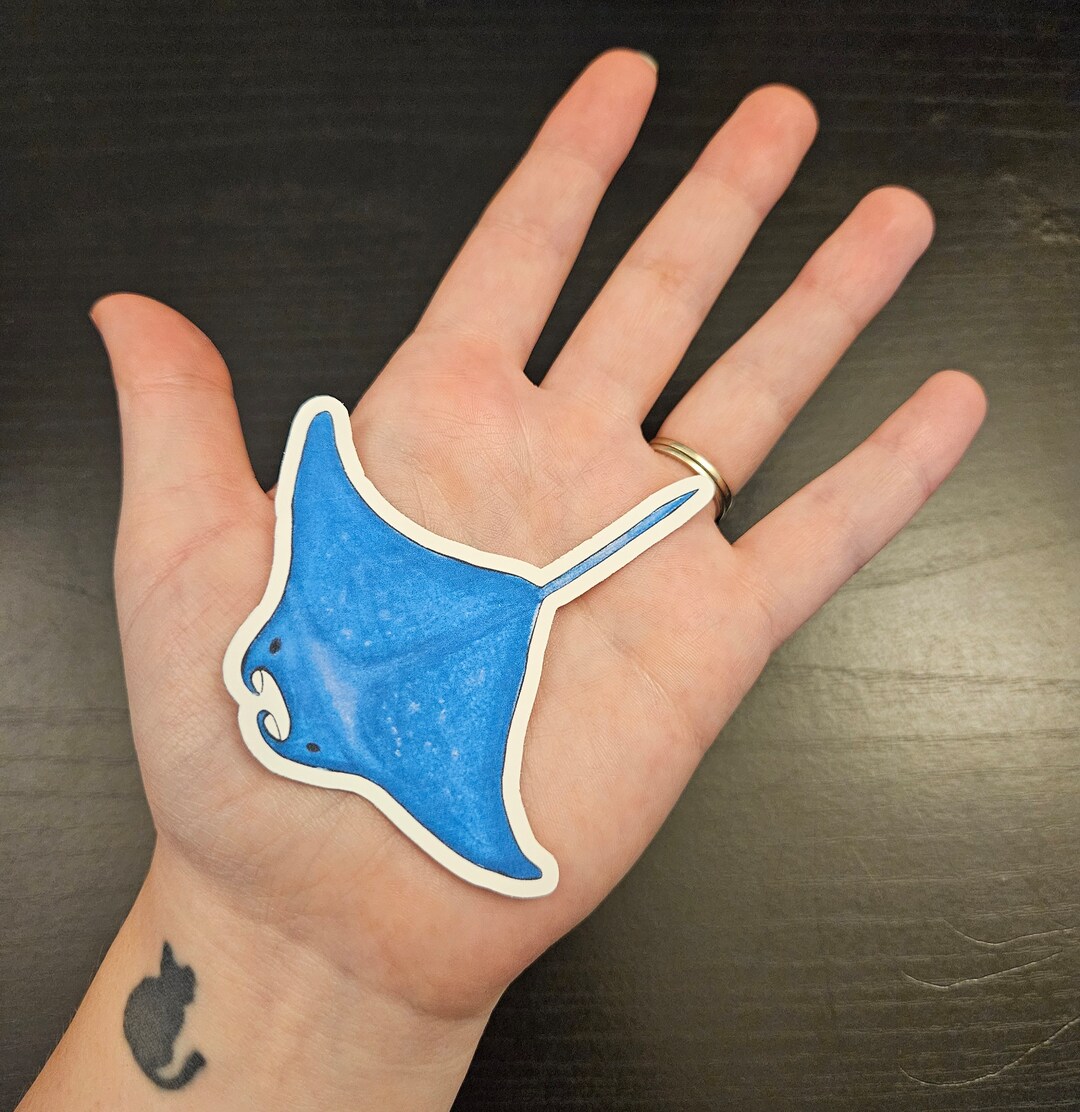 Manta Ray Die Cut Sticker - Etsy