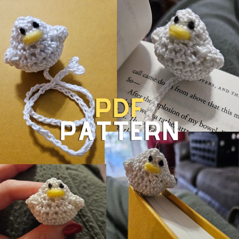Crochet Chicken Bookmark PDF Pattern - Etsy
