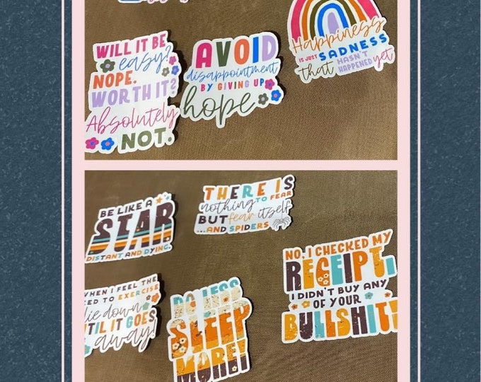 Funny Demotivational Sticker Pack | Sticker for Sarcastic Friend ...